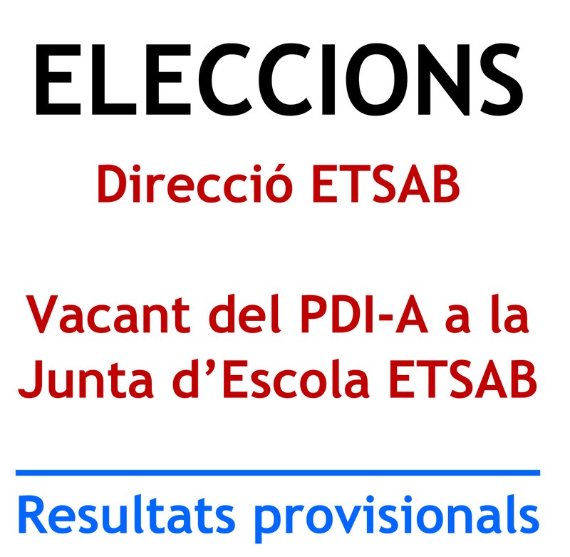 ELECCIONS — ETSAB - Escola Tècnica Superior d'Arquitectura de Barcelona ...